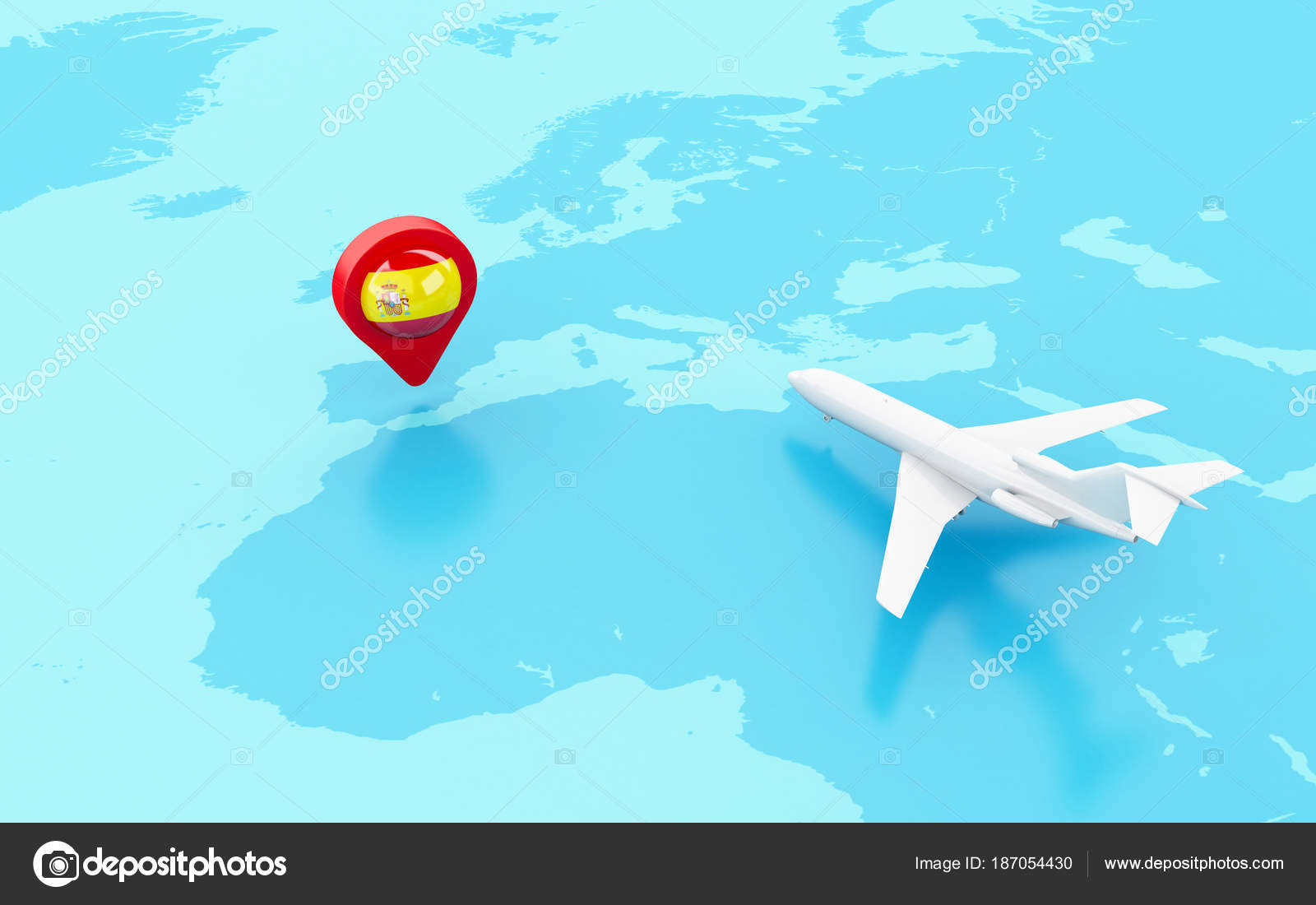 Flight To Spain Map