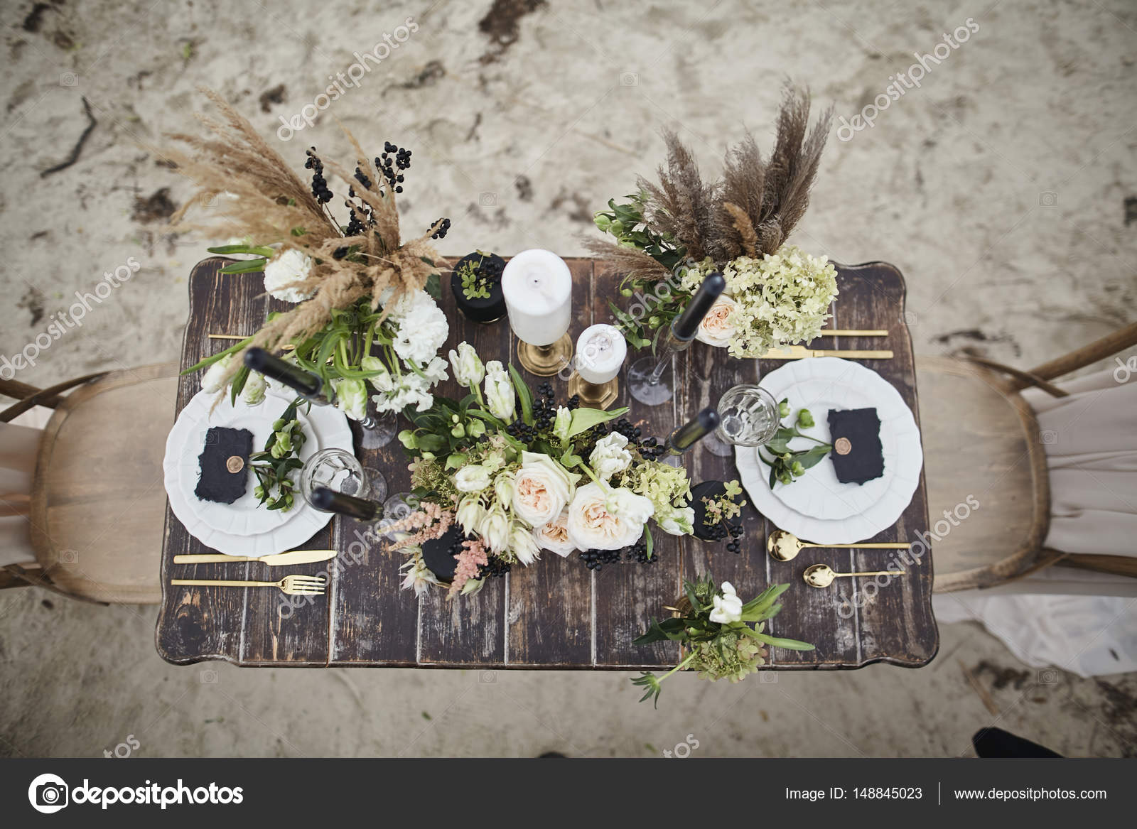 Wedding table setting — Stock Photo © deniskostiuk #148845023