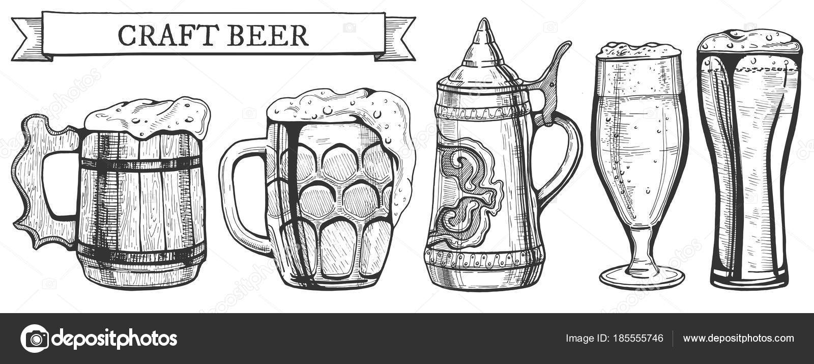Beer Glass Types — Stock Vector © Istryistry 185555746