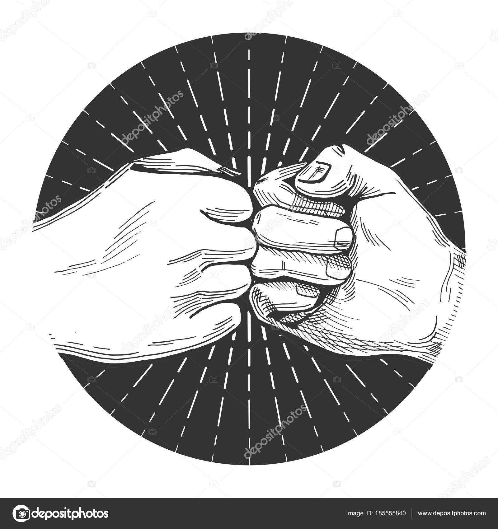 Fist Bump Drawing
