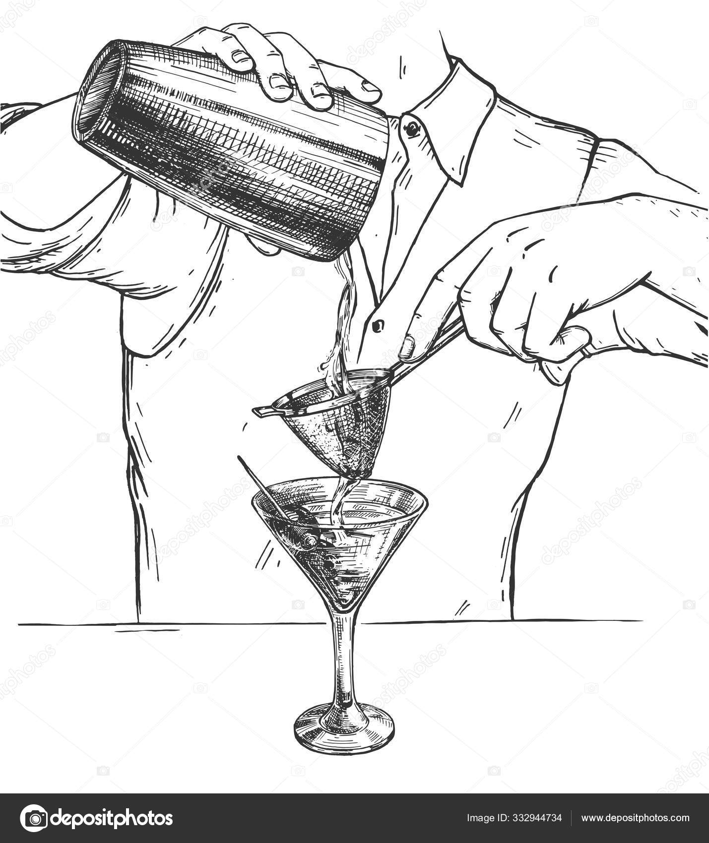 Cocktail Shaker Drawing