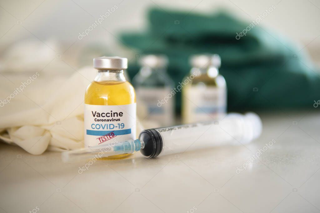 Vacuna e inyección de jeringa. Se utiliza para la prevención ...