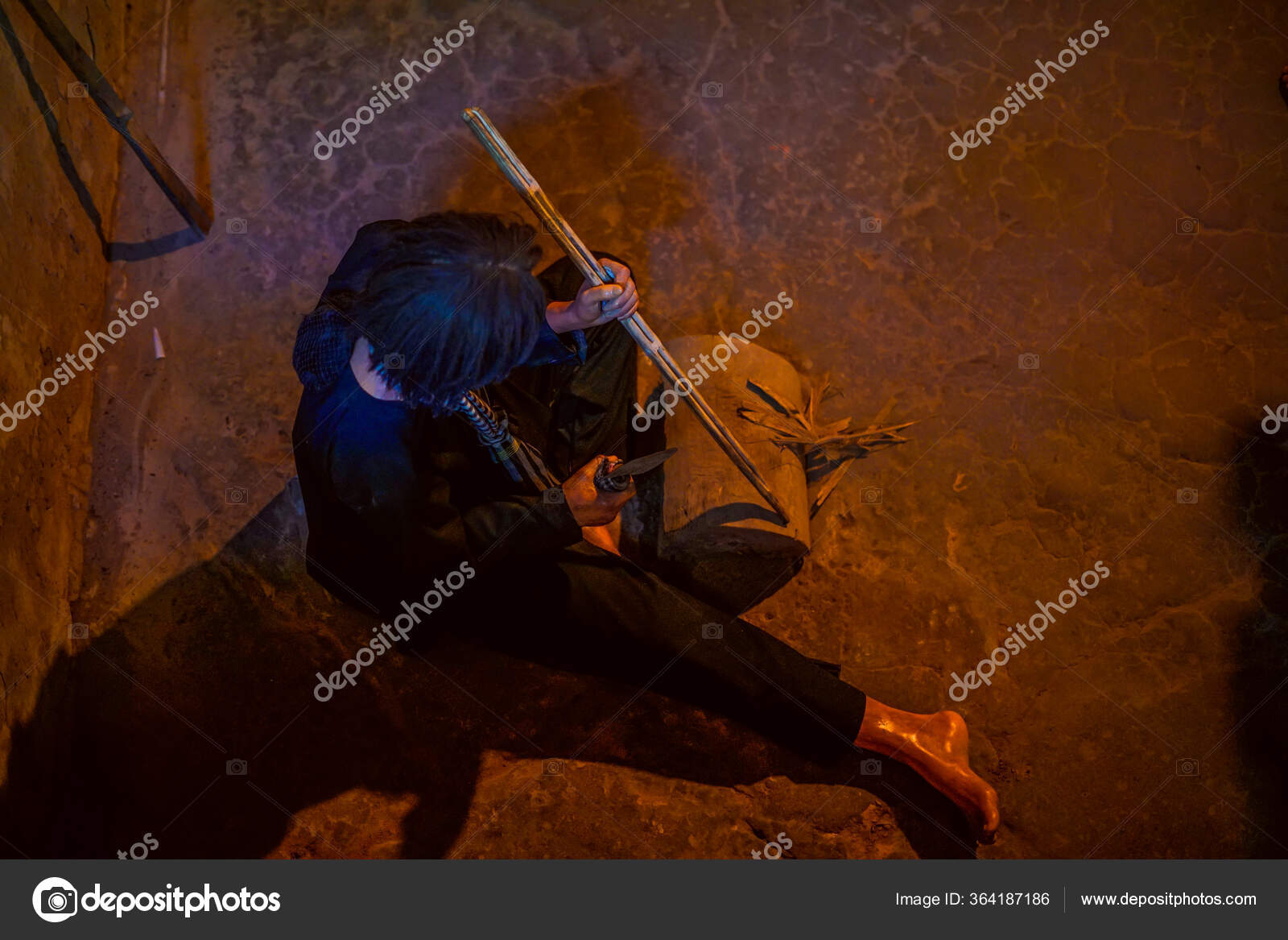 Chi Tunnel Historic Famous Place Vietnam War Army Dig Underground ...