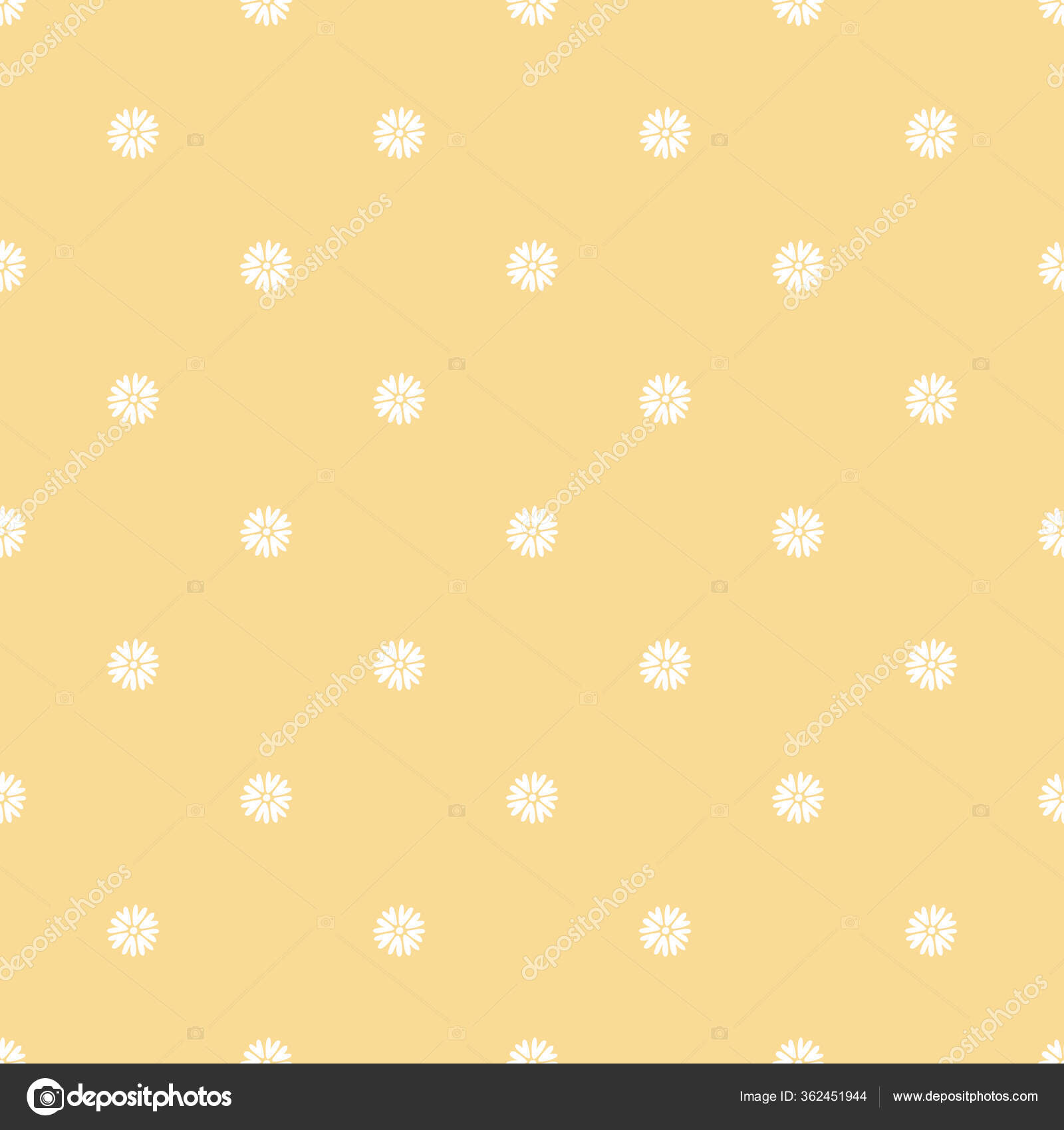Seamless Daisy Pattern Background Vector Illustration — Stock Vector ...