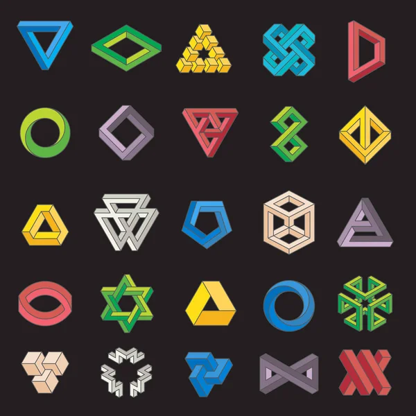 Set of impossible shapes Stock Vector Image by ©kovalto1 #105200138