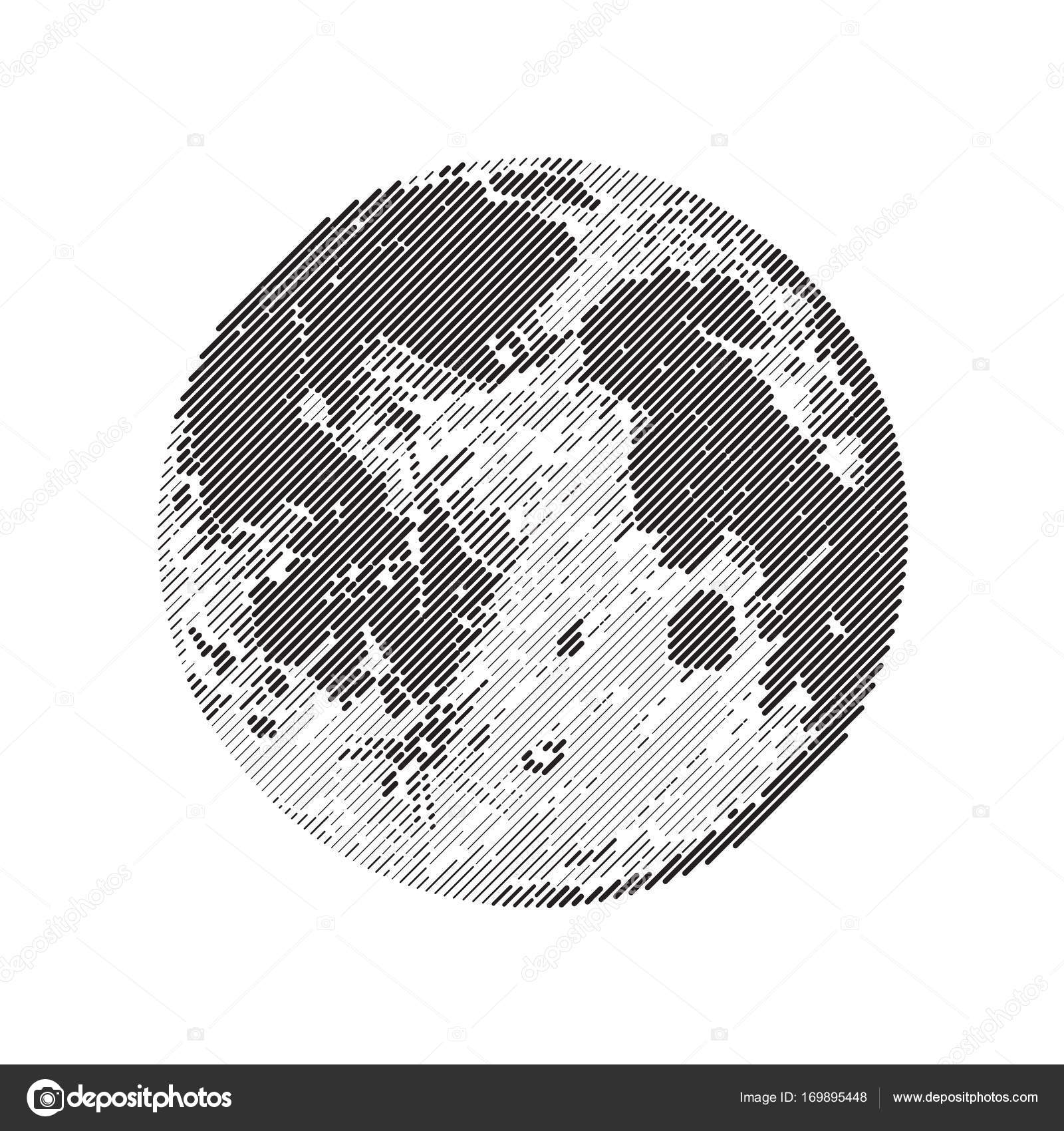 Moon, Line design, un-expanded strokes Stock Vector by ©kovalto1 169895448