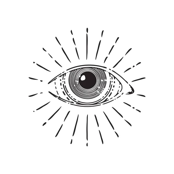 All seeing eye symbol, line design, vector illustration Stock Vector ...