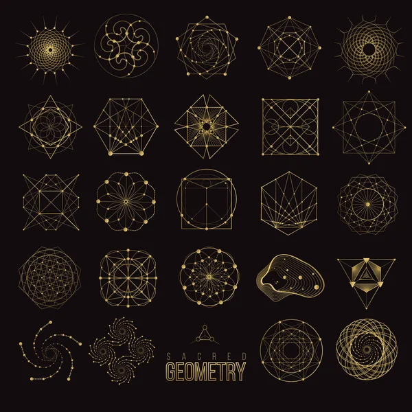 Sacred Geometry Forms Shapes Lines Logo Sign Symbol Stock Vector Image ...