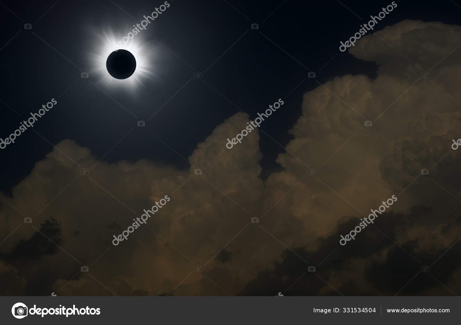 Total Solar Eclipse Clouds — Stock Photo © belous.alexandr84@gmail.com #331534504