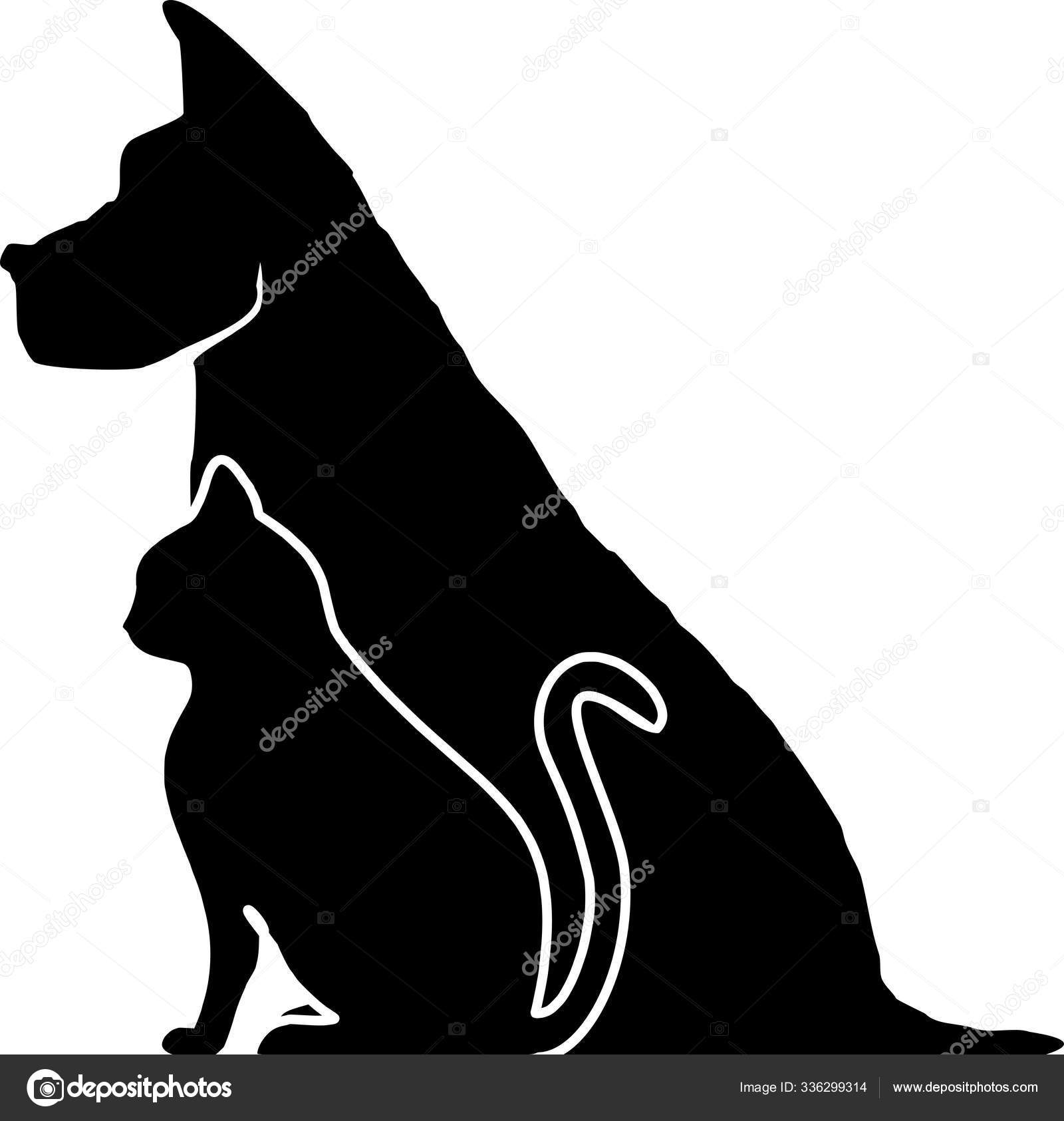 Cat And Dog Silhouette Clip Art