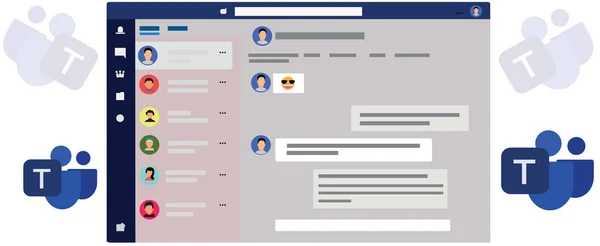 Microsoft teams ภาพเวกเตอร์สต็อก Microsoft teams ภาพประกอบที่ปลอดค่า ...