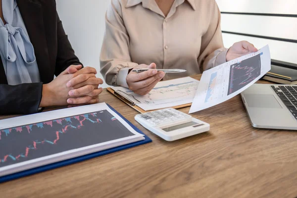 Businesswoman on meeting conversation and collaboration discussi ...