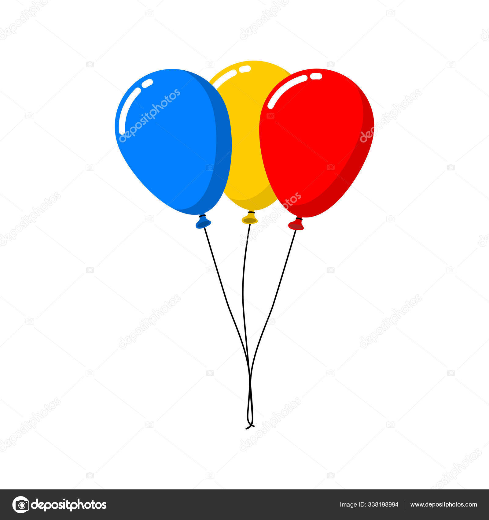 Globo Azul Con Cuerda