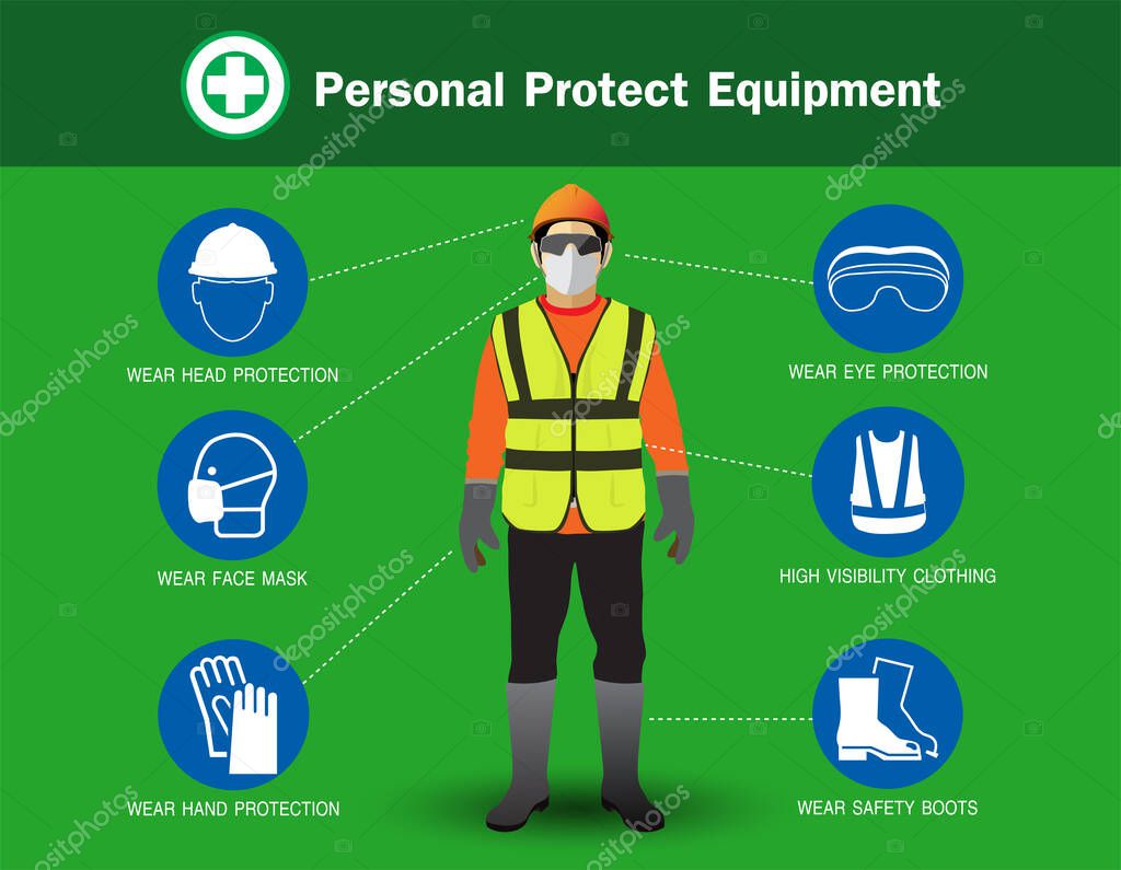 equipo de seguridad, concepto de construcci n, ilustraci n vectorial 2024