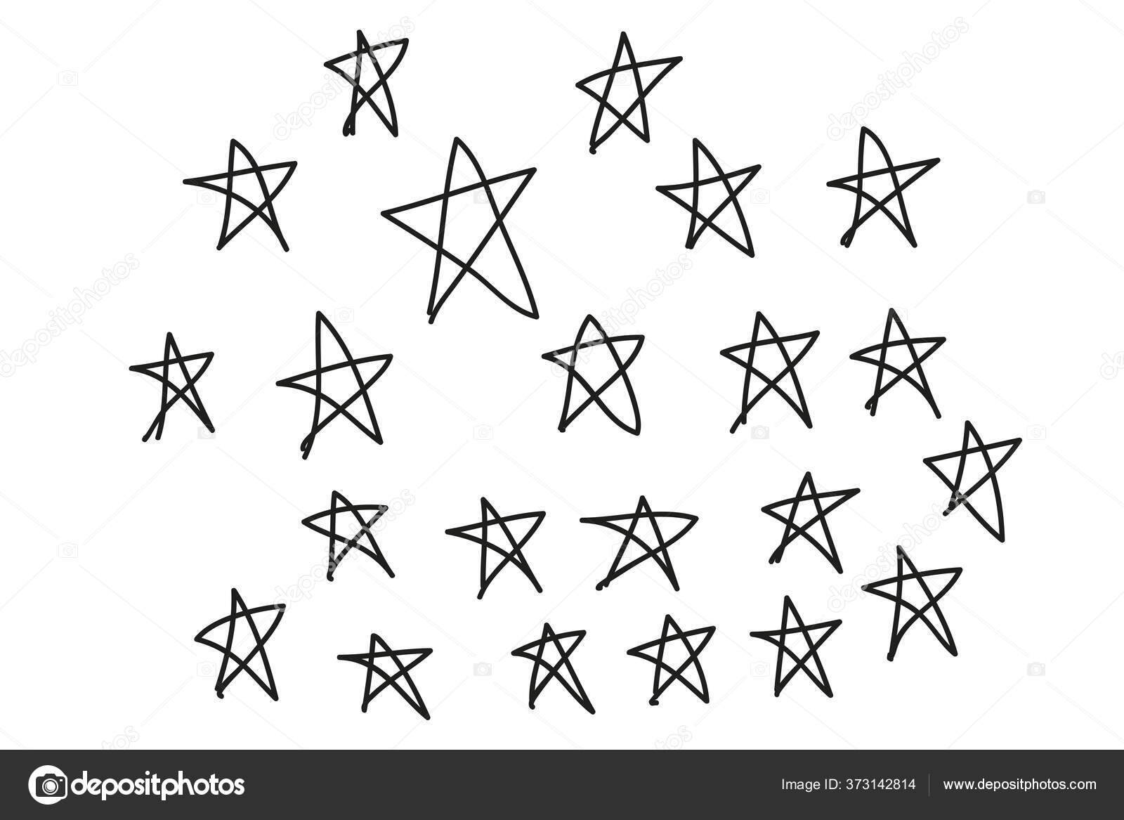 Star Line Drawing Style Vector Design Stock Vector by ©Chingcg 373142814