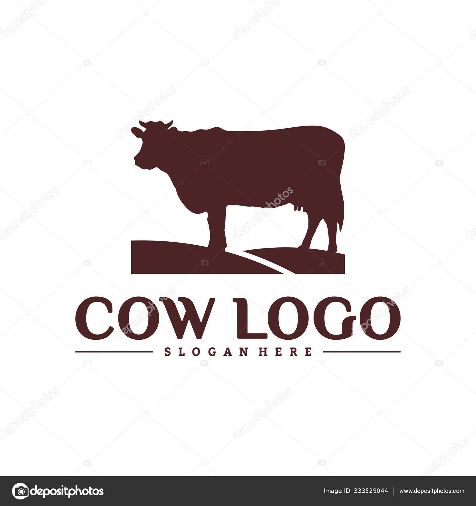 Cow Logo Design Concepts. Cow Farm Logo Template Vector. Icon Symbol ...