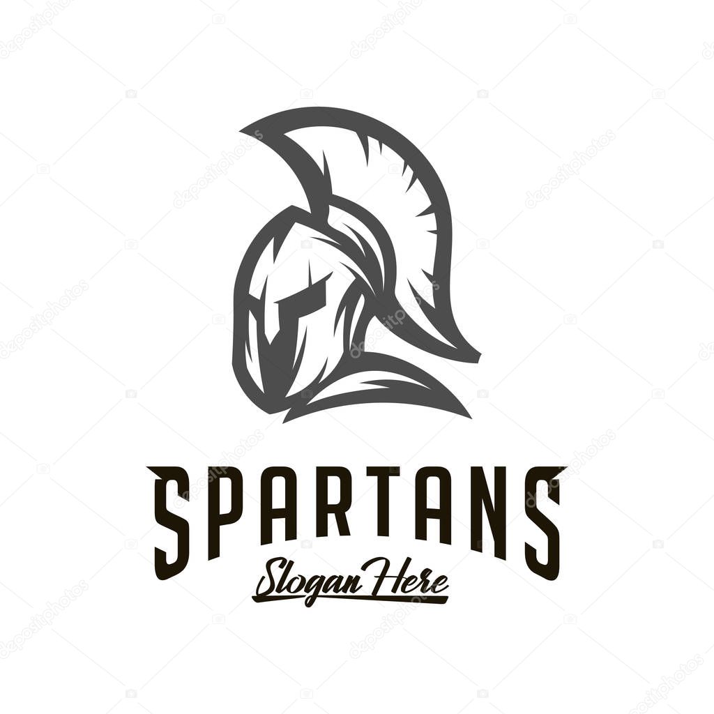 Spartan Logo Vector, Esparta Logo Vector, Spartan Helmet Logo Template ...