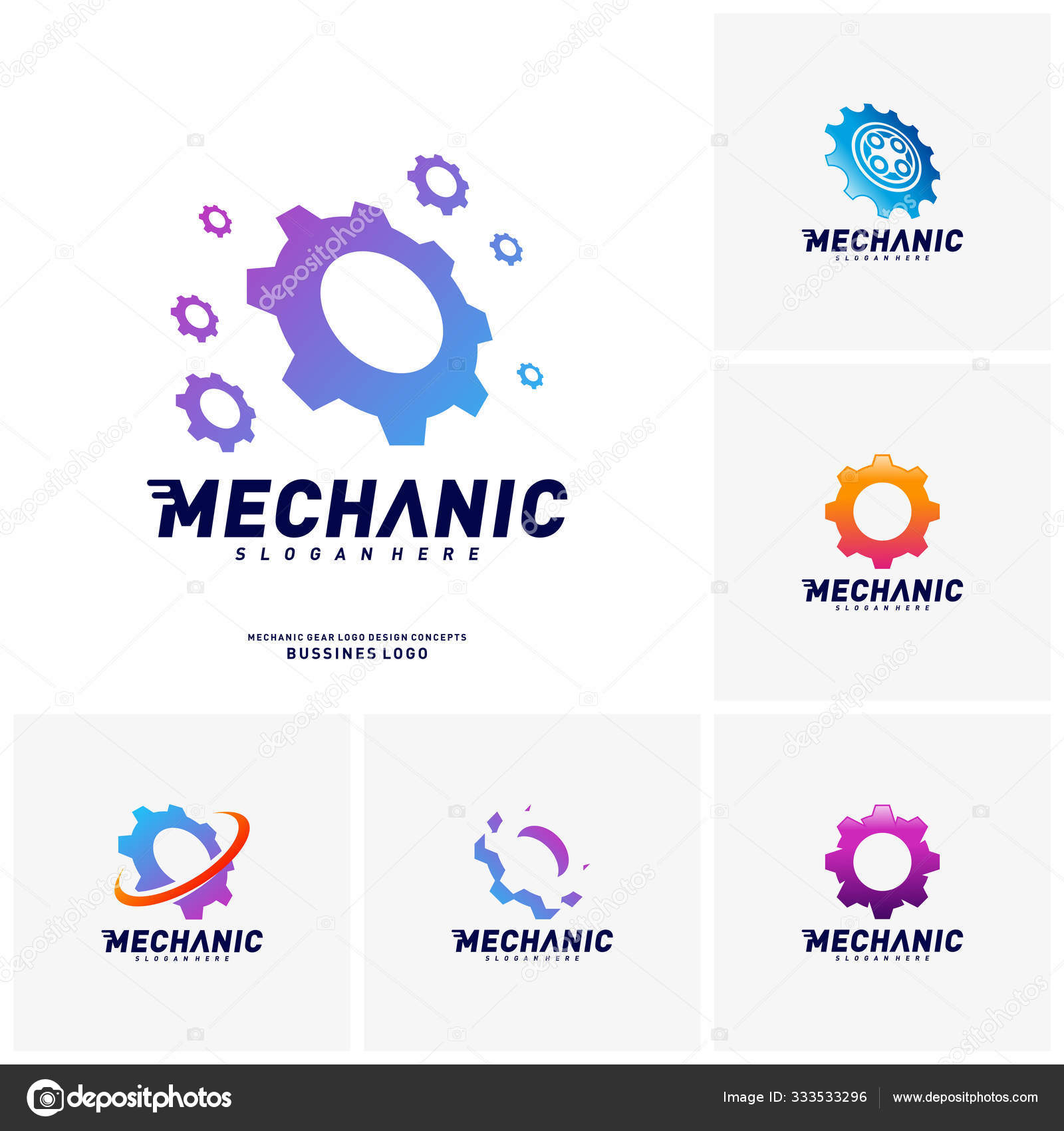 Mechanical Gear Logos
