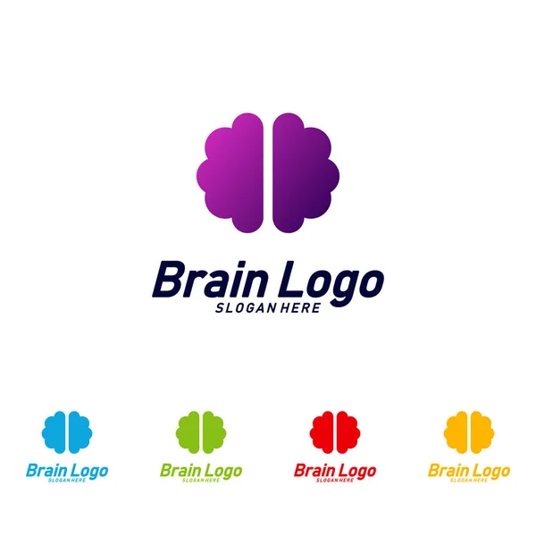 Brain logo design vector, Mind concept logo template, Icon Symbol Stock ...
