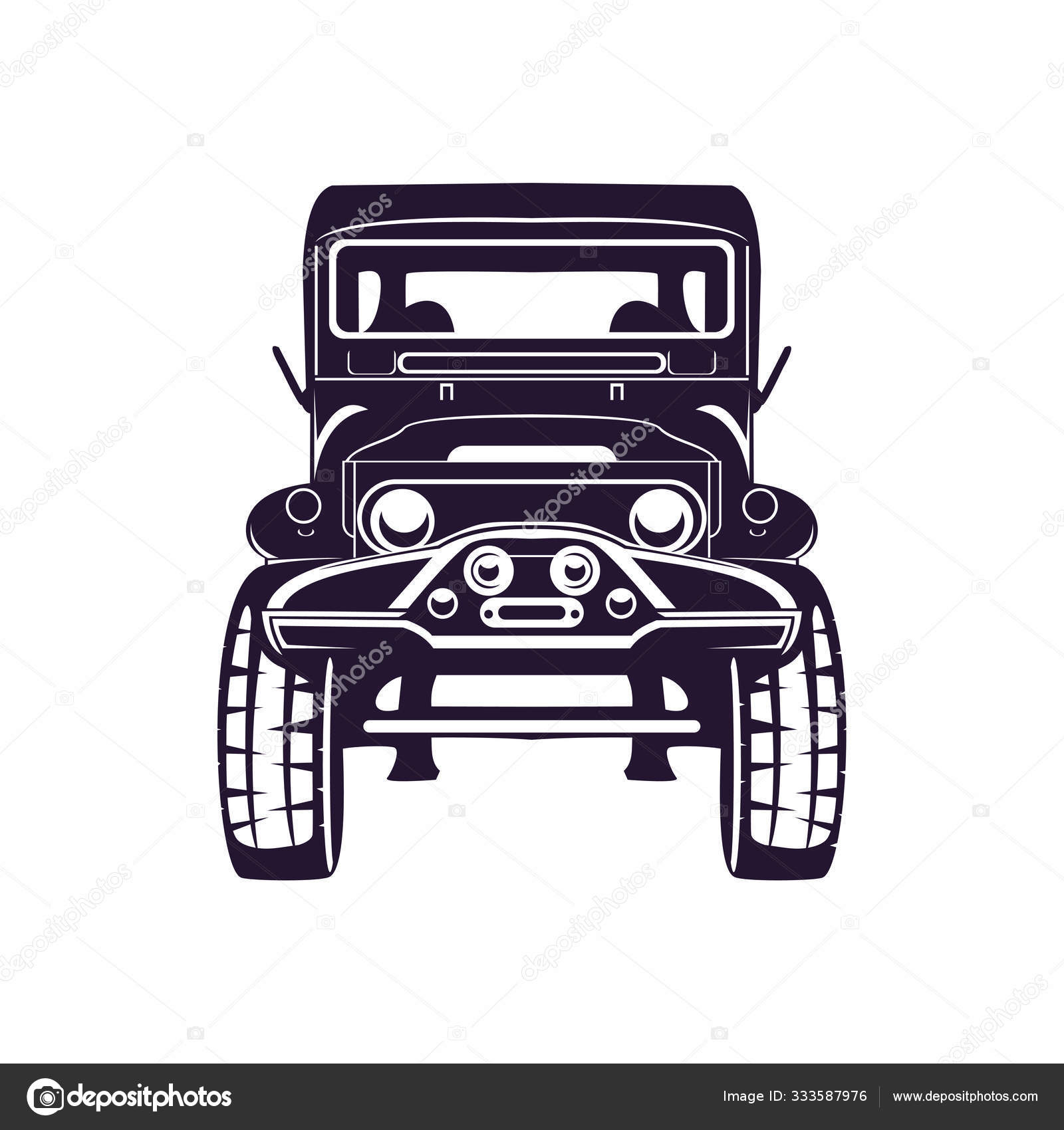 Off-road car logo design vector. Off-road extreme car club logo ...