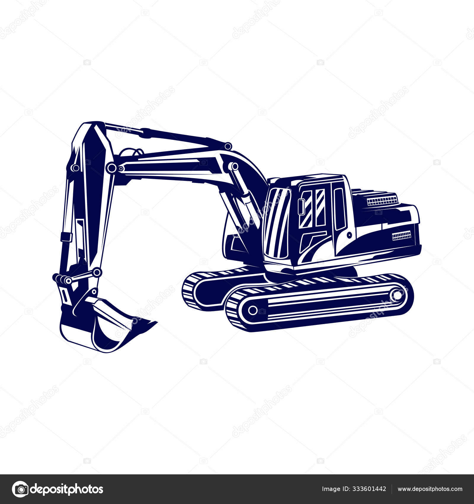 Equipamento pesado Design de logotipos Vector. Modelo de logotipo de ...