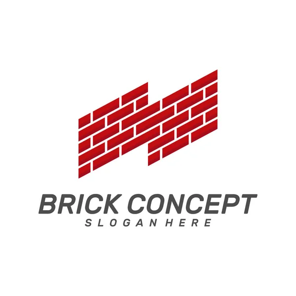Brick Building logo design vector, Brickwork simple modern logo template, Emblem, Design Concept ...