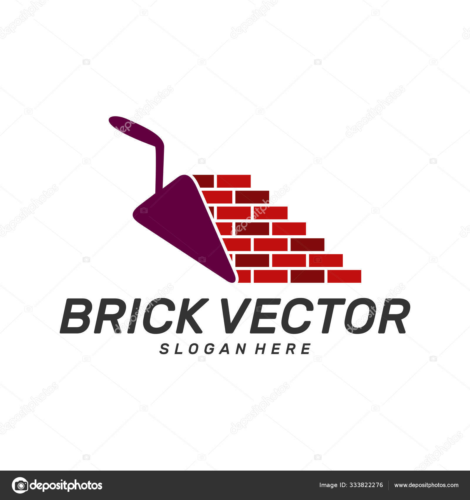 Brick Building logo design vector, Brickwork simple modern logo template, Emblem, Design Concept ...