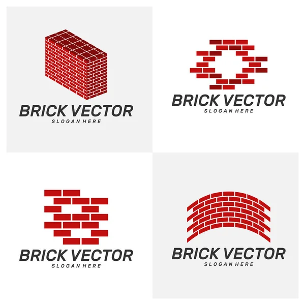 Brick Building logo design vector, Brickwork simple modern logo template, Emblem, Design Concept ...