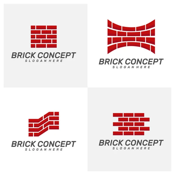 Brick Building logo design vector, Brickwork simple modern logo template, Emblem, Design Concept ...