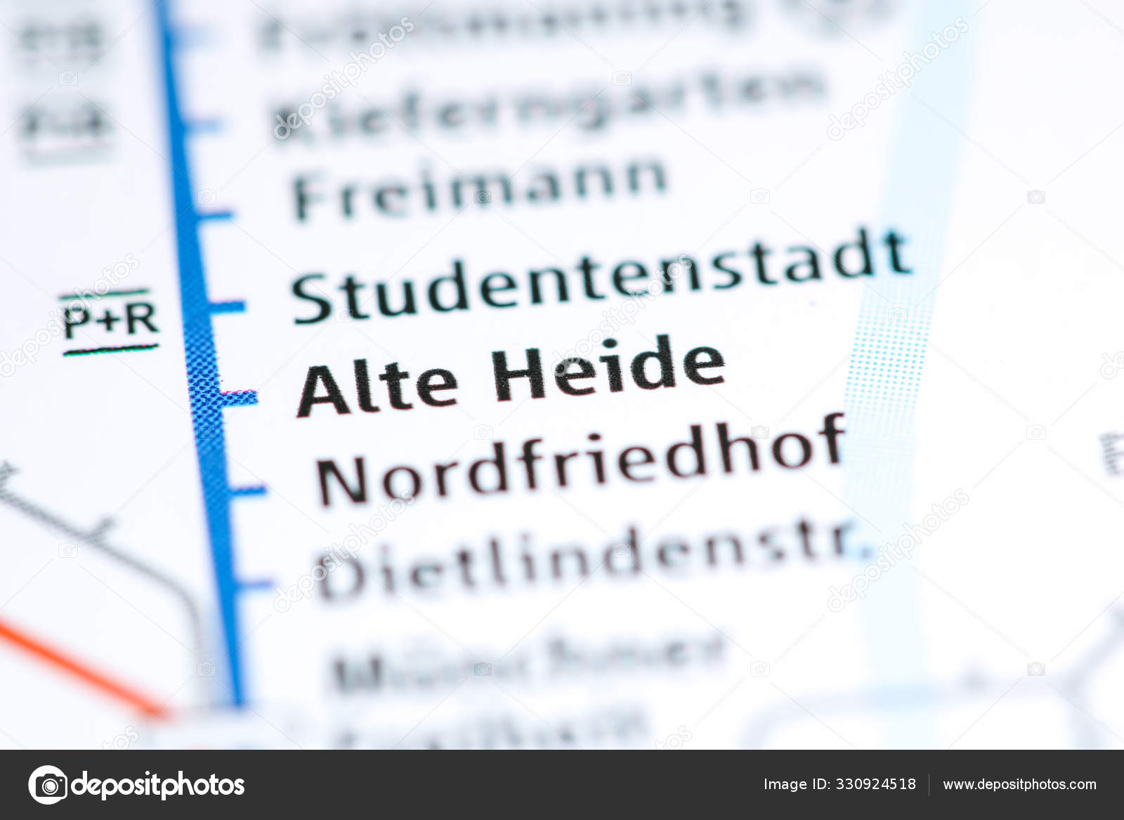 Stasiun Alte Heide. Peta Metro Munich . — Foto Stok ...