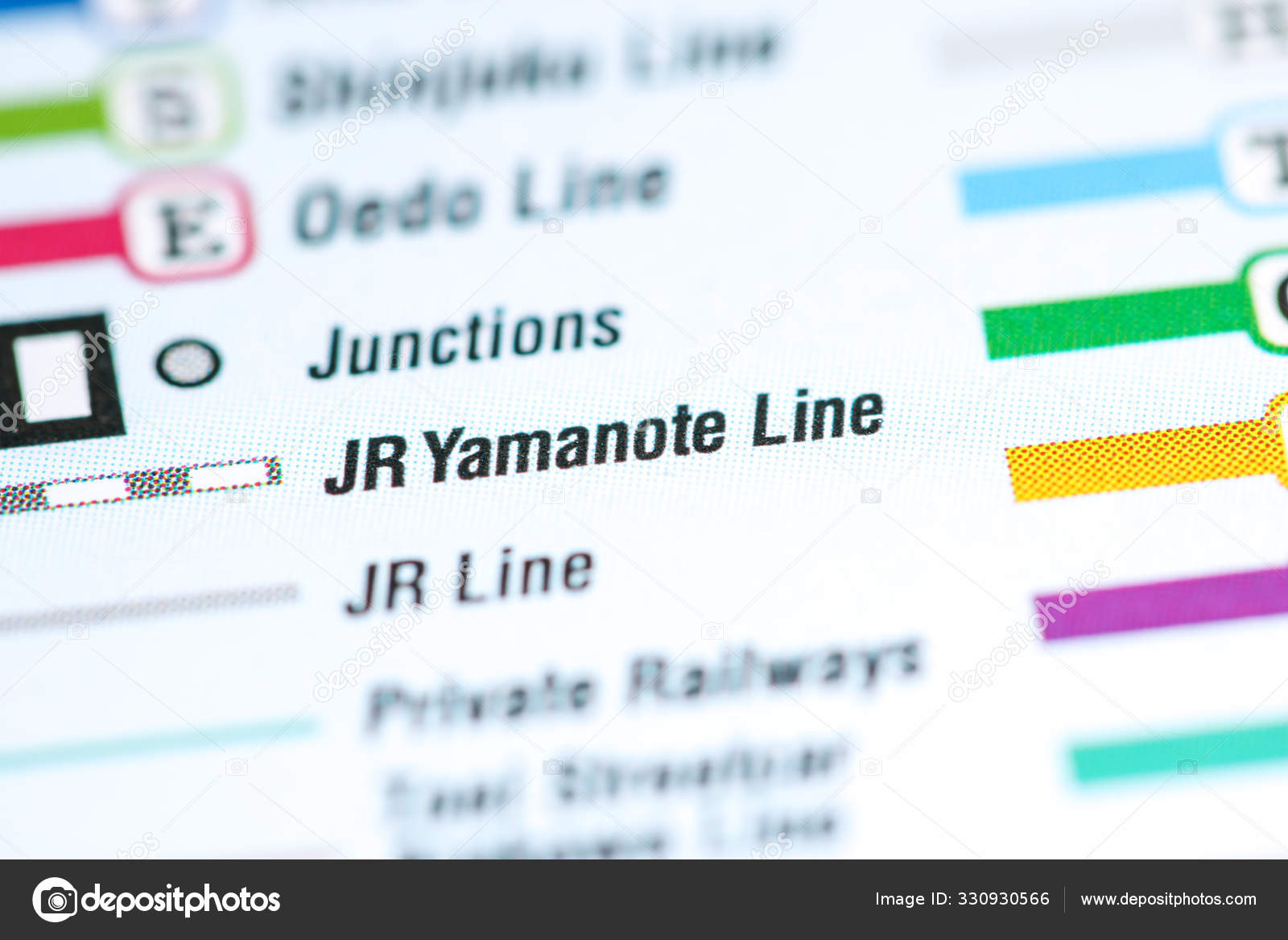 Línea JR Yamanote. Mapa del metro de Tokio .: fotografía de stock © aliceinwonderland2020 ...
