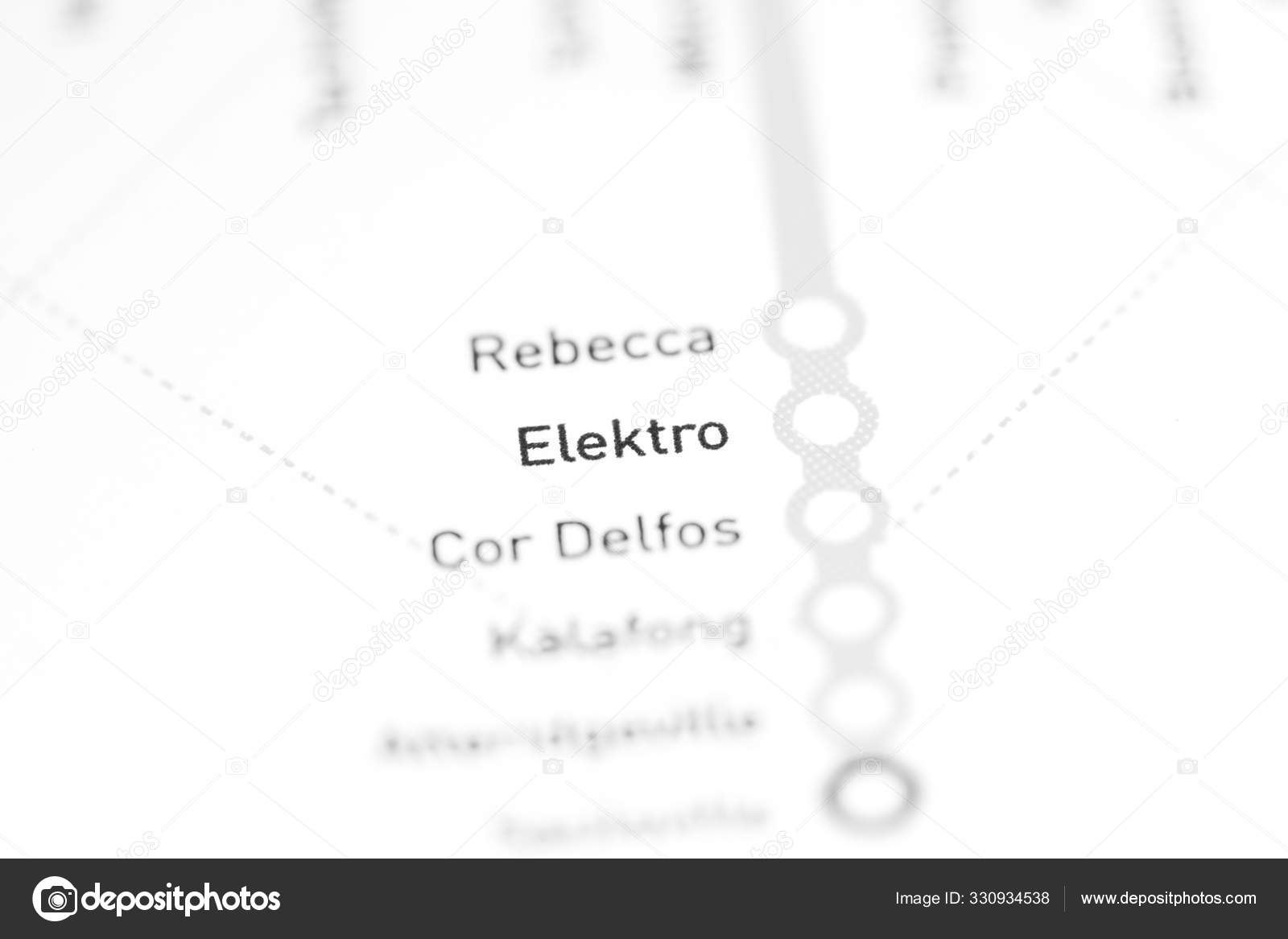 Elektro Station. Johannesburg Metro map. — Stock Photo ...