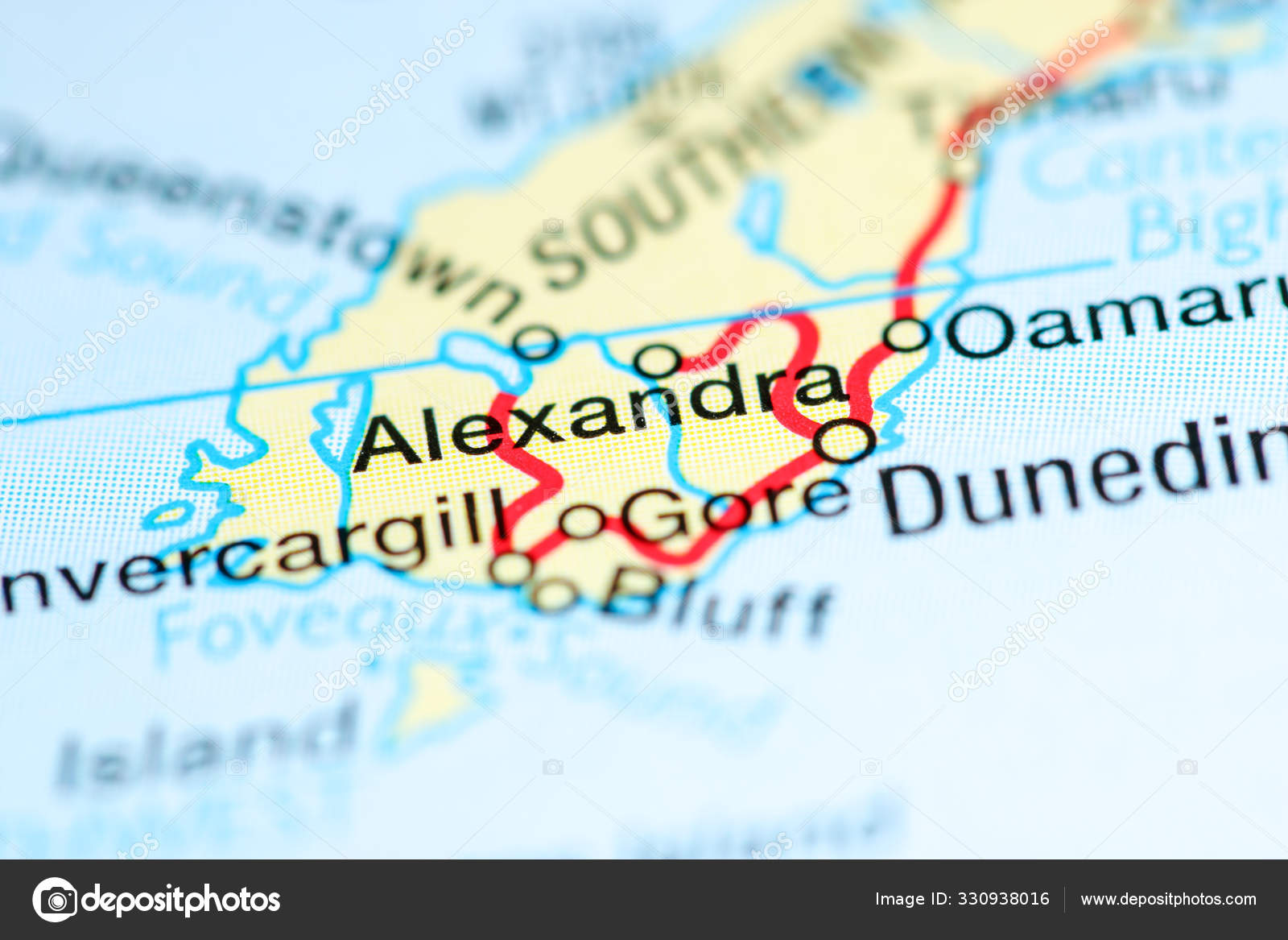 Alexandra. New Zealand on a map Stock Photo by ©aliceinwonderland2020 ...