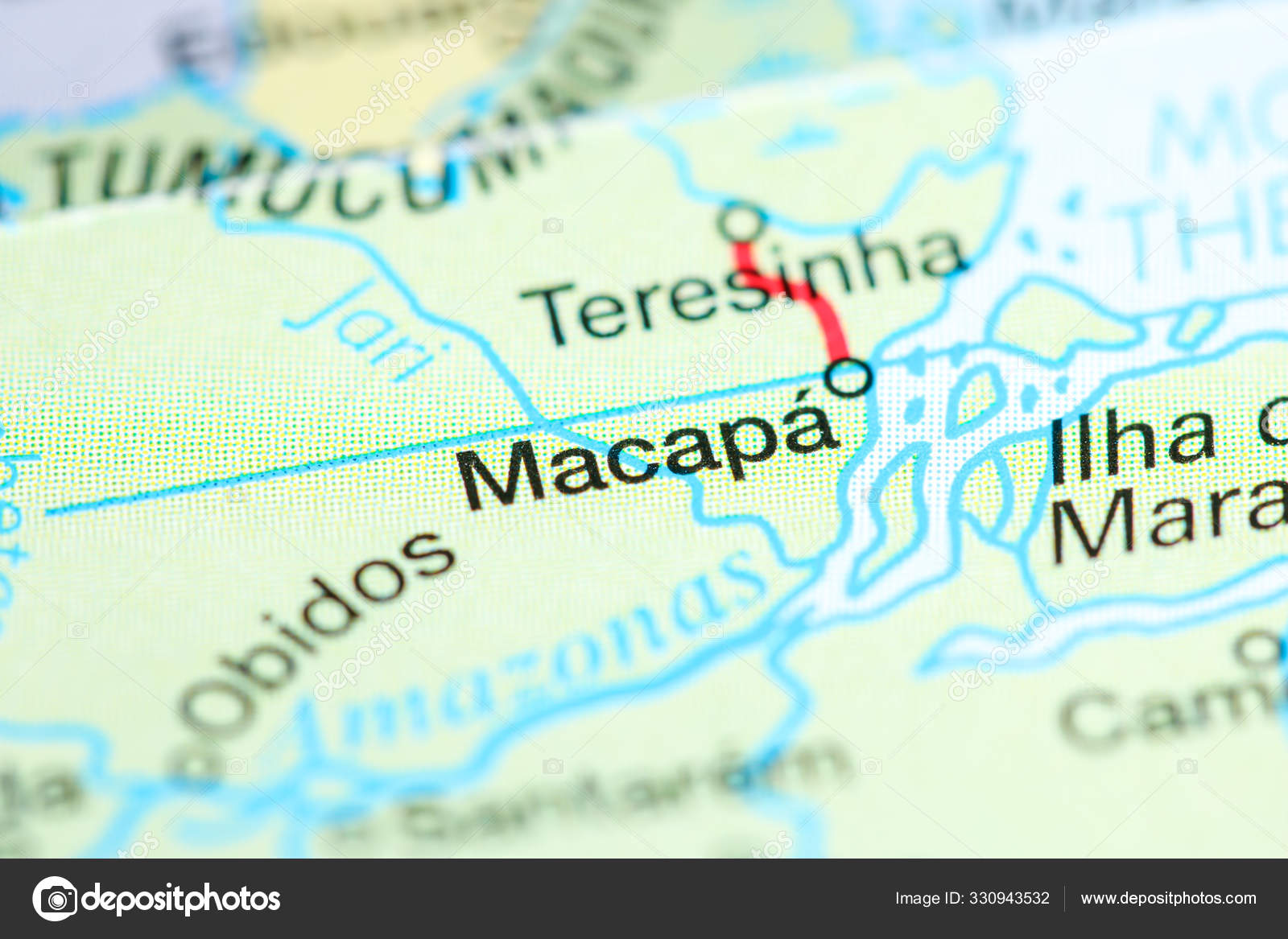 Macapa. Brazil on a map Stock Photo by ©aliceinwonderland2020 330943532