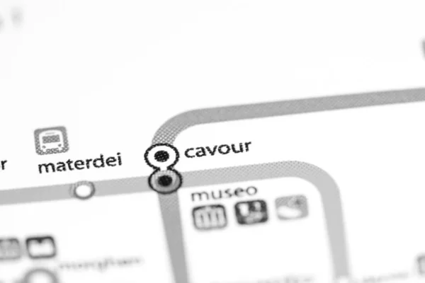 Estación Central. Mapa del metro de Nápoles . — Foto de stock ...