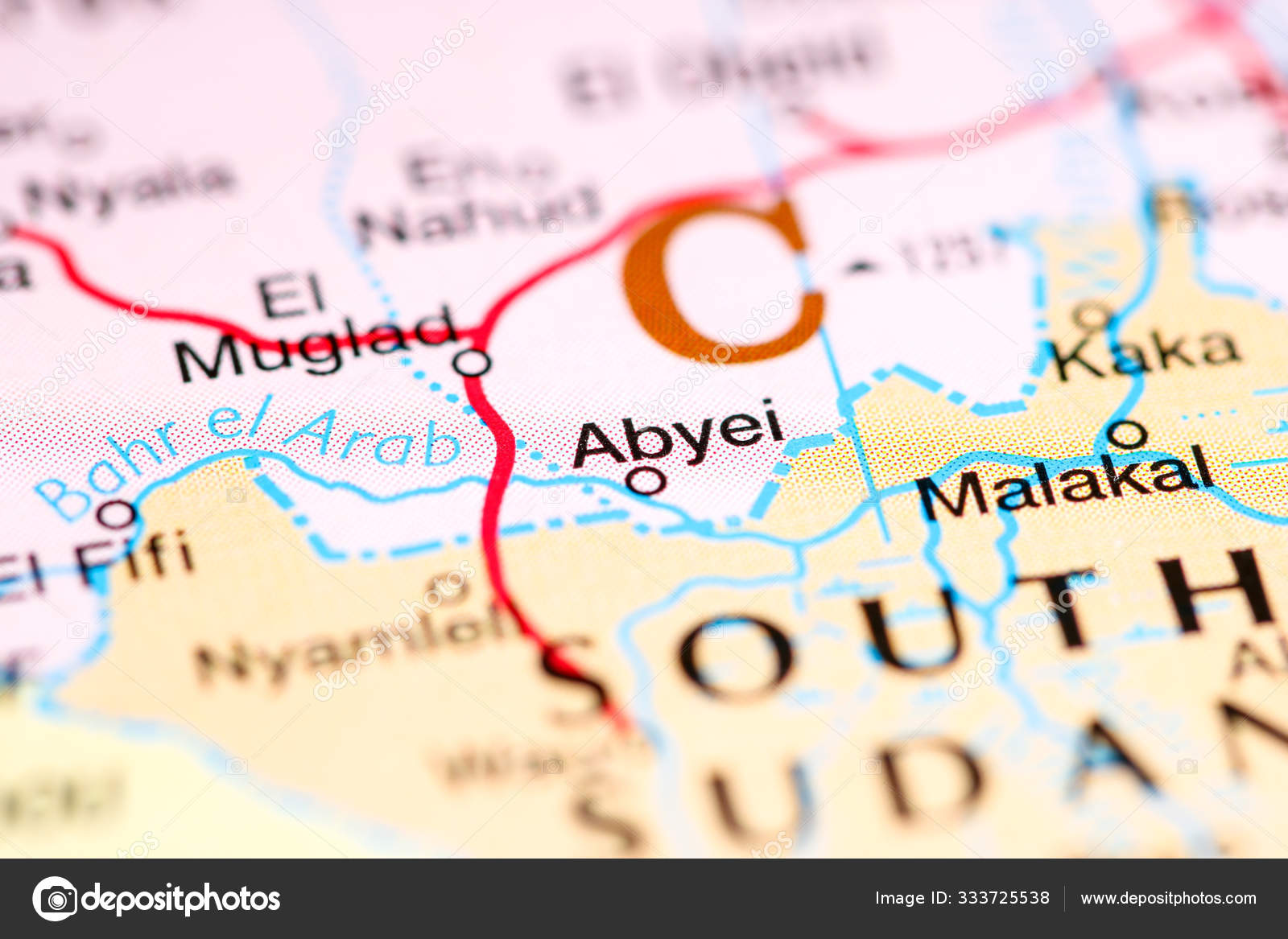 Abyei. Africa on a map Stock Photo by ©aliceinwonderland2020 333725538