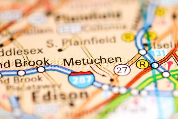 Metuchen. New Jersey. USA on a geography map - Stock Image - Everypixel