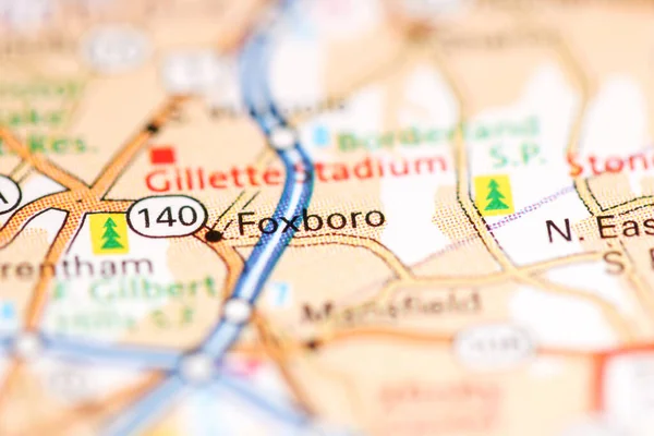 Foxboro. Massachusetts. USA on a geography map - Stock Image - Everypixel