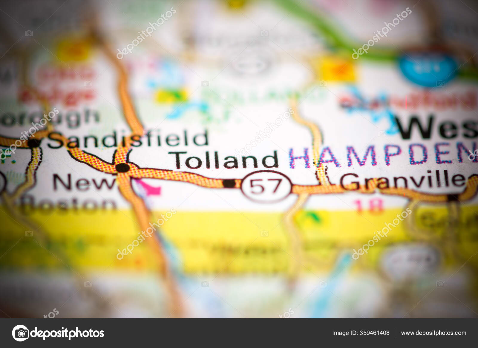 Tolland Massachusetts Map