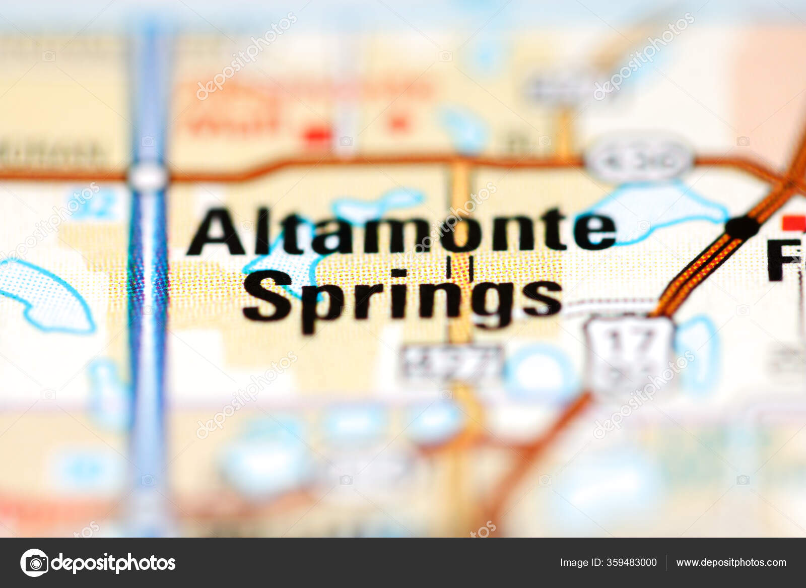 Altamonte Springs Geographical Map Usa Stock Photo by ...