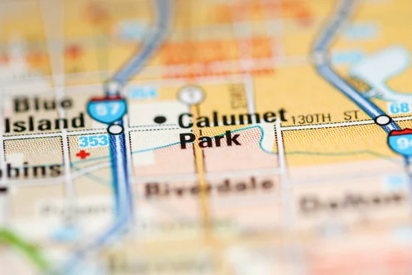 Calumet Park Map United States America Stock Photo by ...