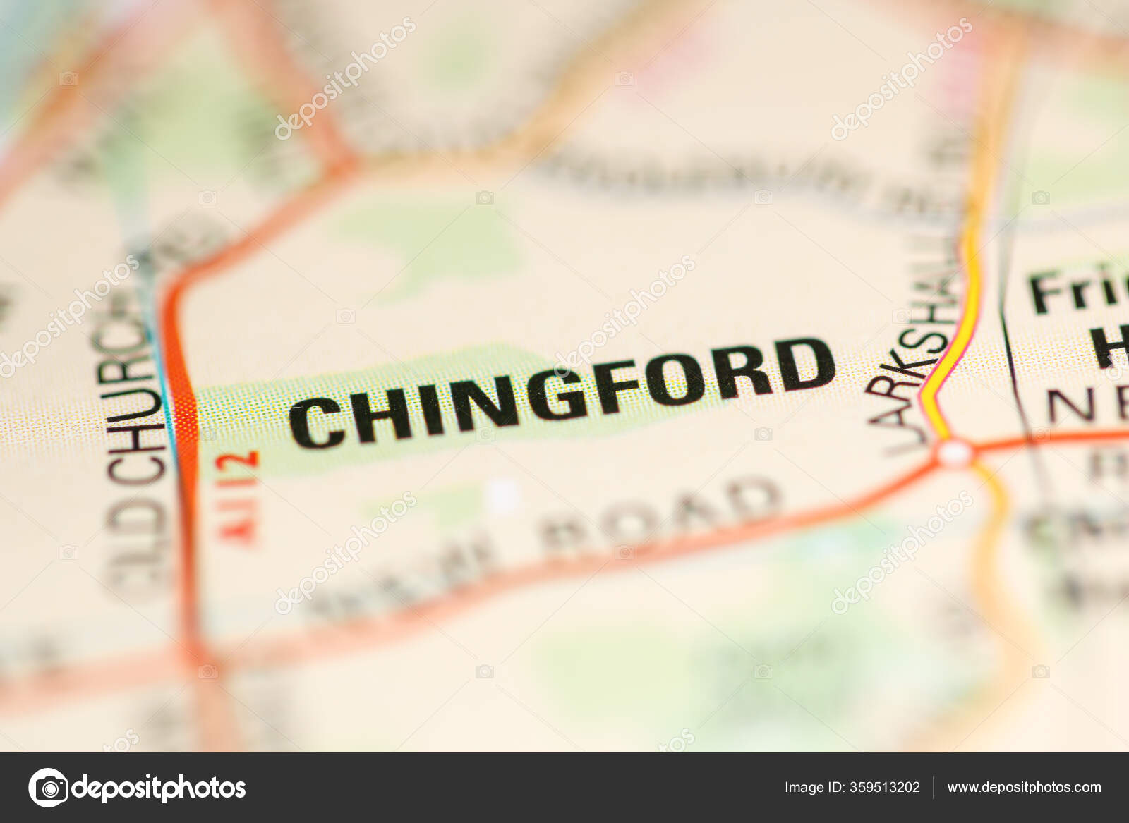 Chingford Mapa Reino Unido: fotografía de stock © aliceinwonderland2020 ...