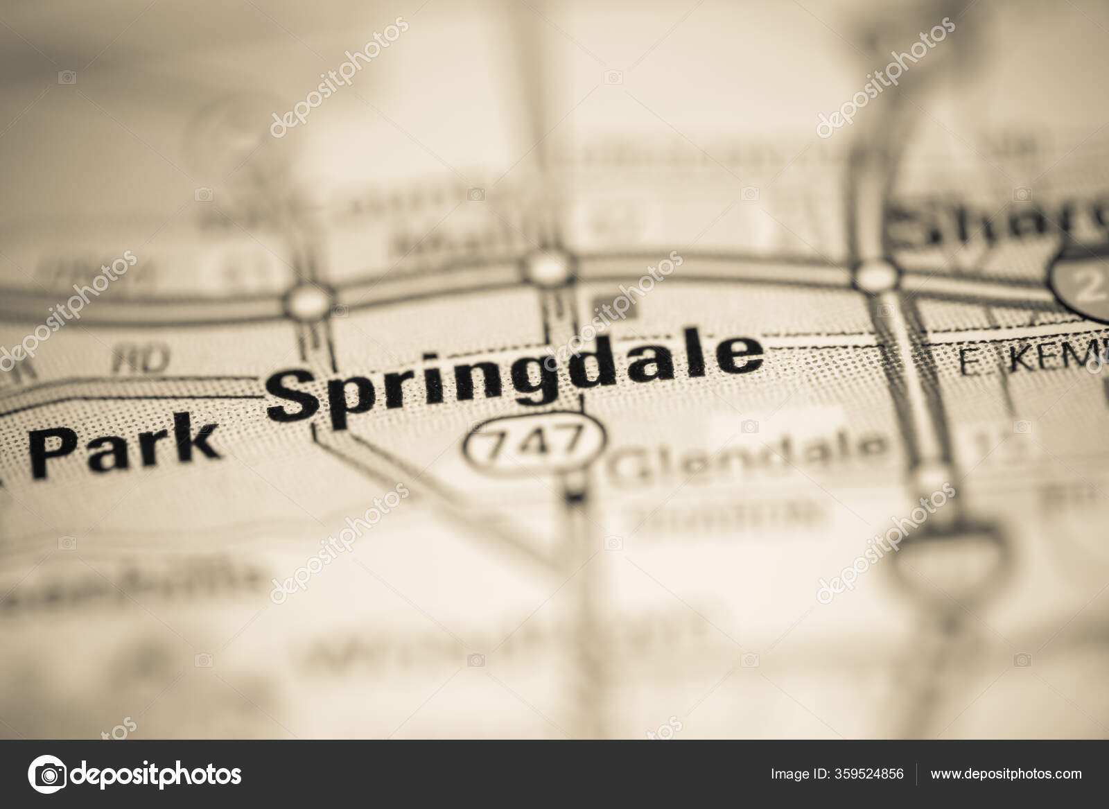 Springdale Map United States America ⬇ Stock Photo, Image by ...