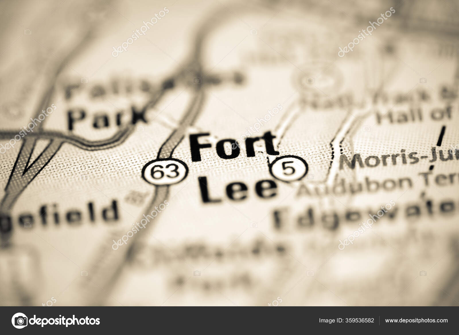 Fort Lee Geographical Map Usa Stock Photo by ©aliceinwonderland2020 ...