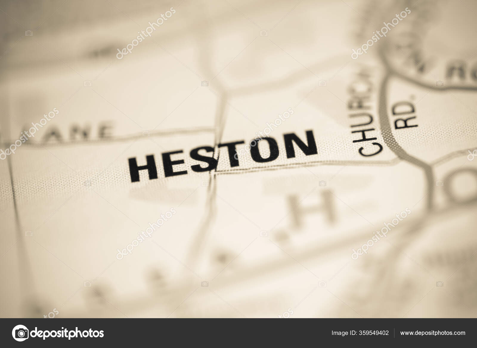 Heston Map United Kingdom Stock Photo by ©aliceinwonderland2020 359549402