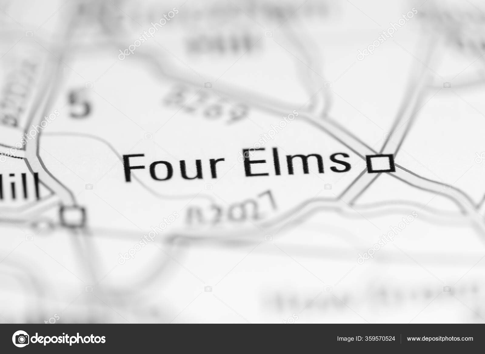 Four Elms United Kingdom Geography Map Stock Photo by ...