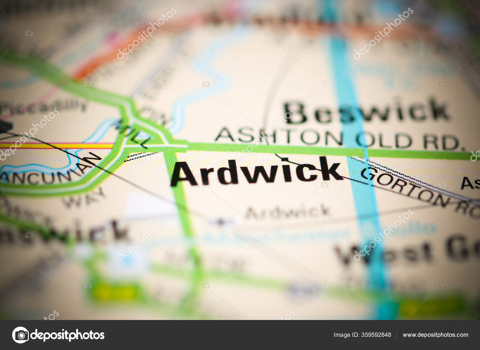 Ardwick Geographical Map Stock Photo by ©aliceinwonderland2020 359592848