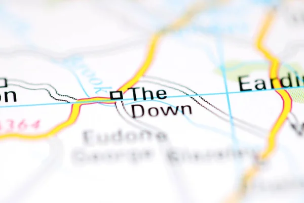 The Down on a geographical map of UK - Stock Image - Everypixel
