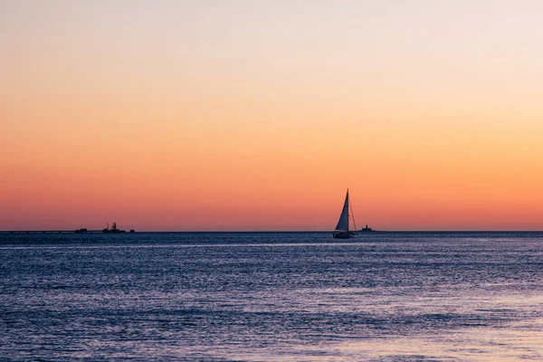 Sailing Ship Yacht Beautiful Sunset Sky Stock Photo by ©cellar-door ...