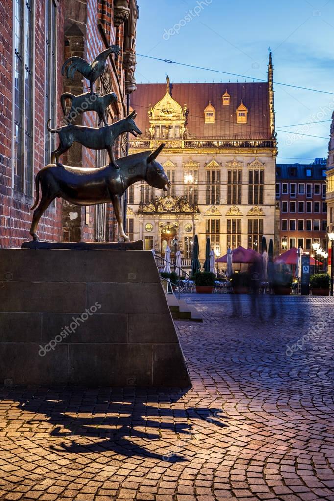 Famous Statue Town Musicians Bremen Bremen Germany — Stock Photo ...